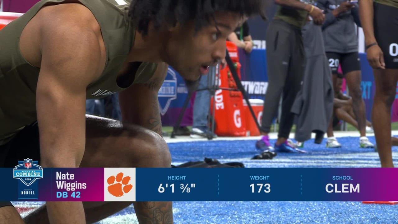 Clemson Cornerback Nate Wiggins Runs 40-Yard Dash At 2024 Combine