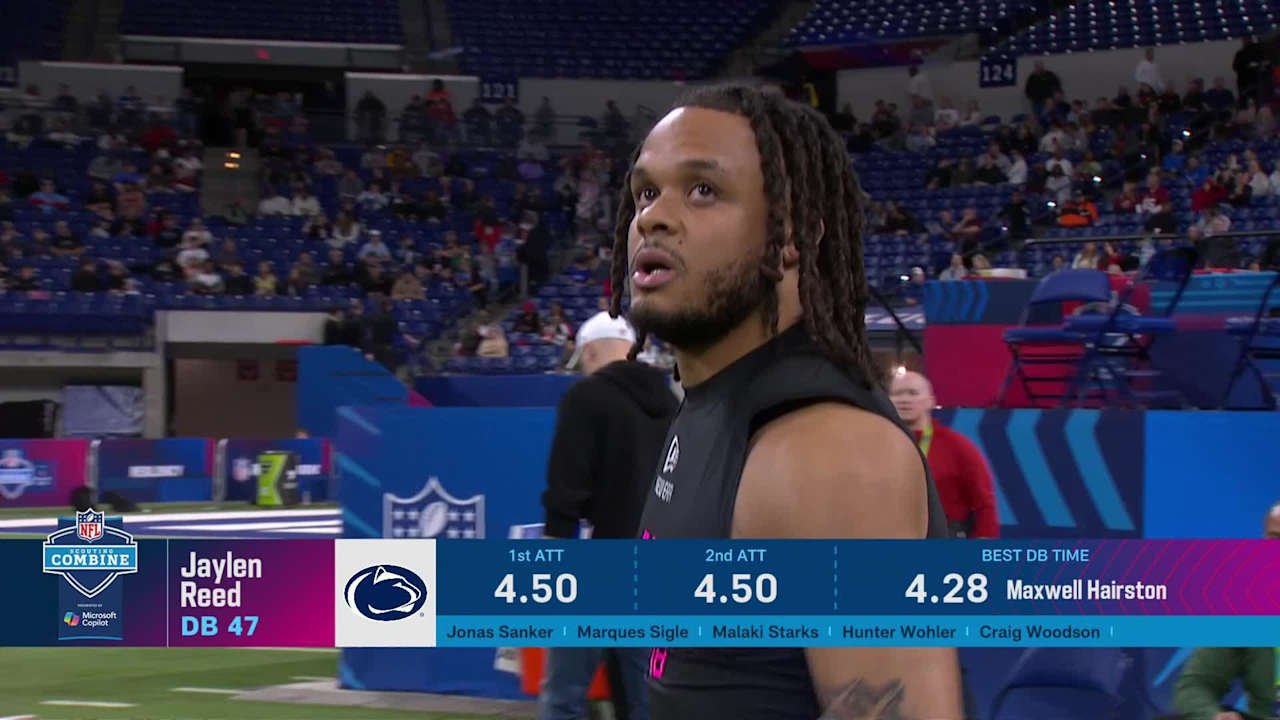 Jaylen Reed Runs 4.49 40-Yard Dash - 2025 NFL Combine