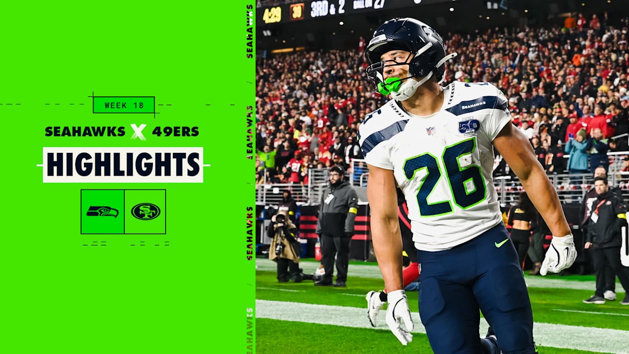 Zach Charbonnet's Best Highlights - 2025 Week 18 Seahawks at 49ers
