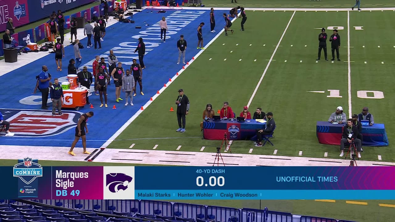 Marques Sigle Runs 4.37 40-Yard Dash - 2025 NFL Combine