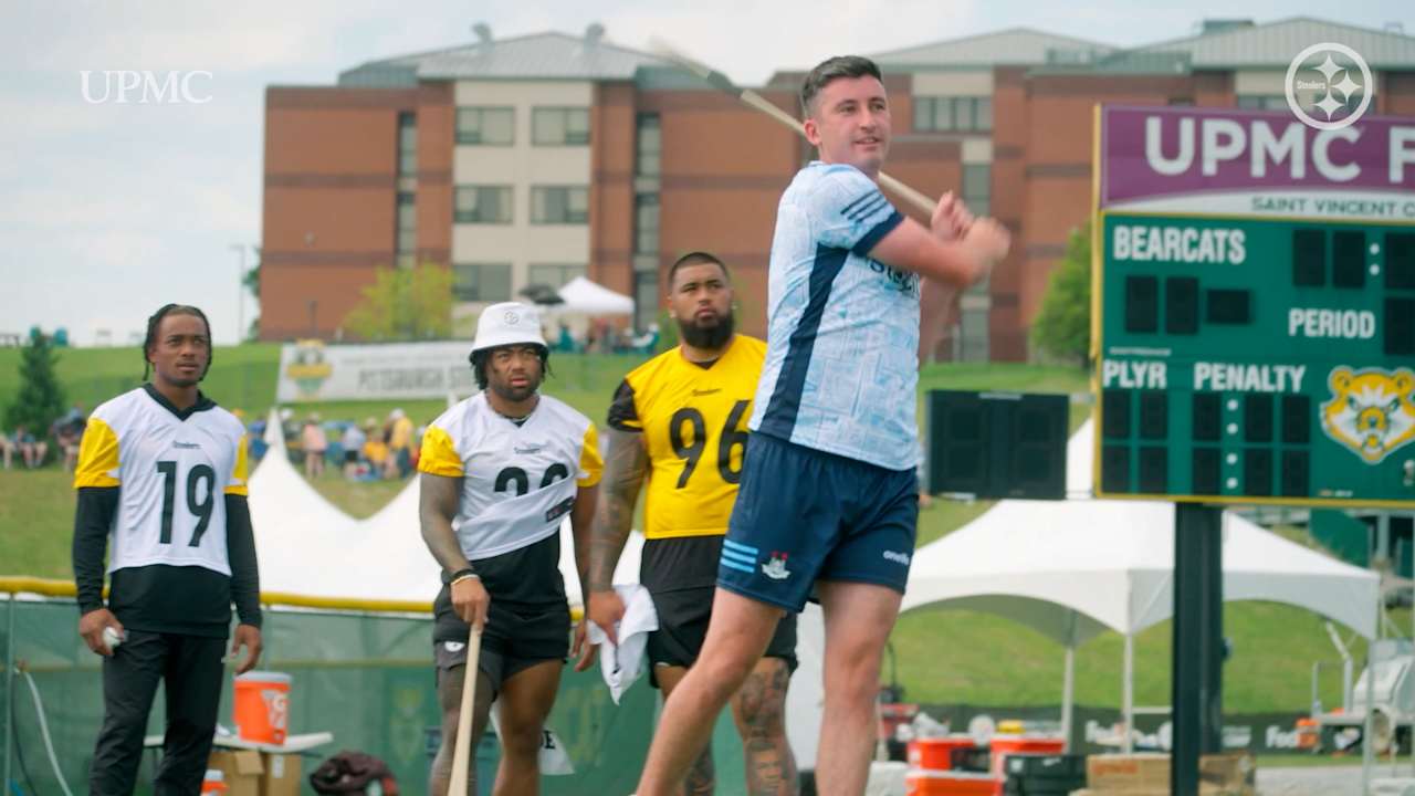 WATCH: Warren, Austin, and Ekuale learn how to play hurling from Dublin ...