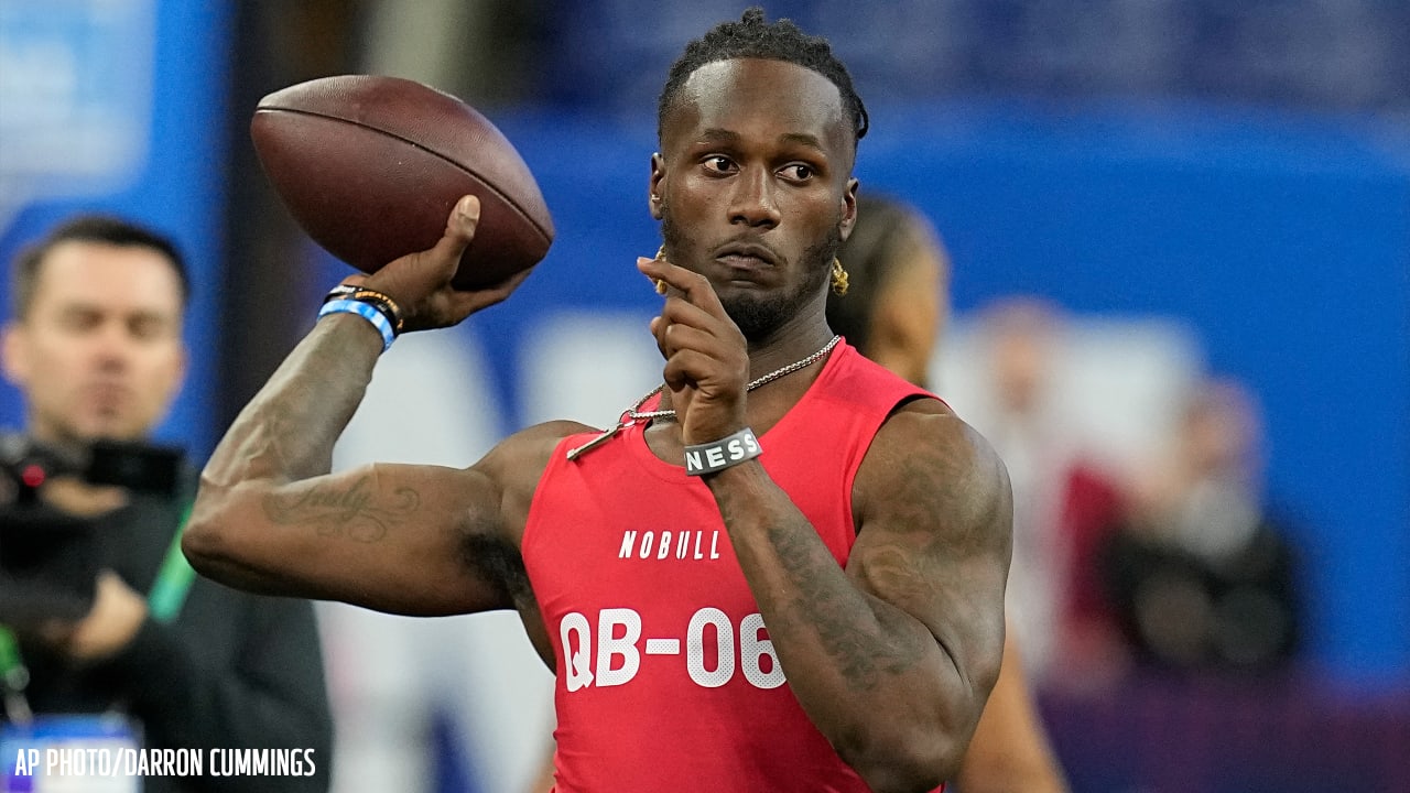 Milton III, QB, Tennessee - Combine Workout Milton III, QB, Tennessee - Combine Workout