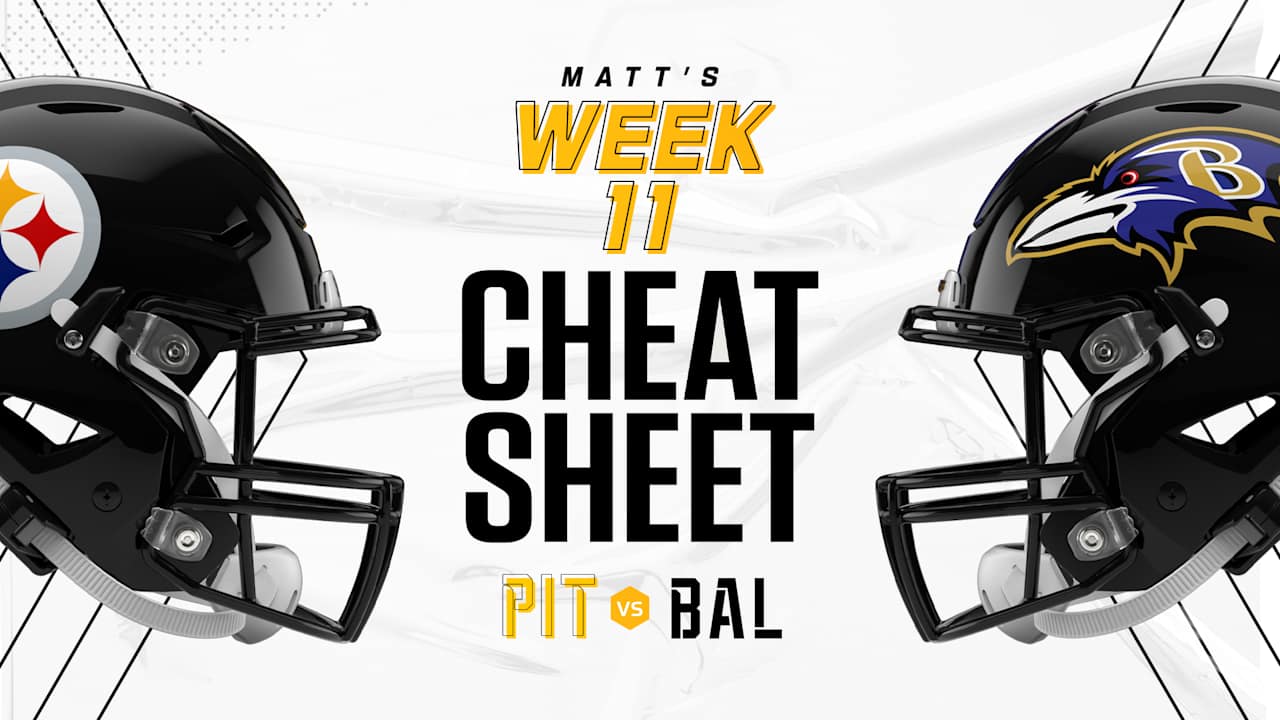Cheat Sheet: Steelers vs. Ravens
