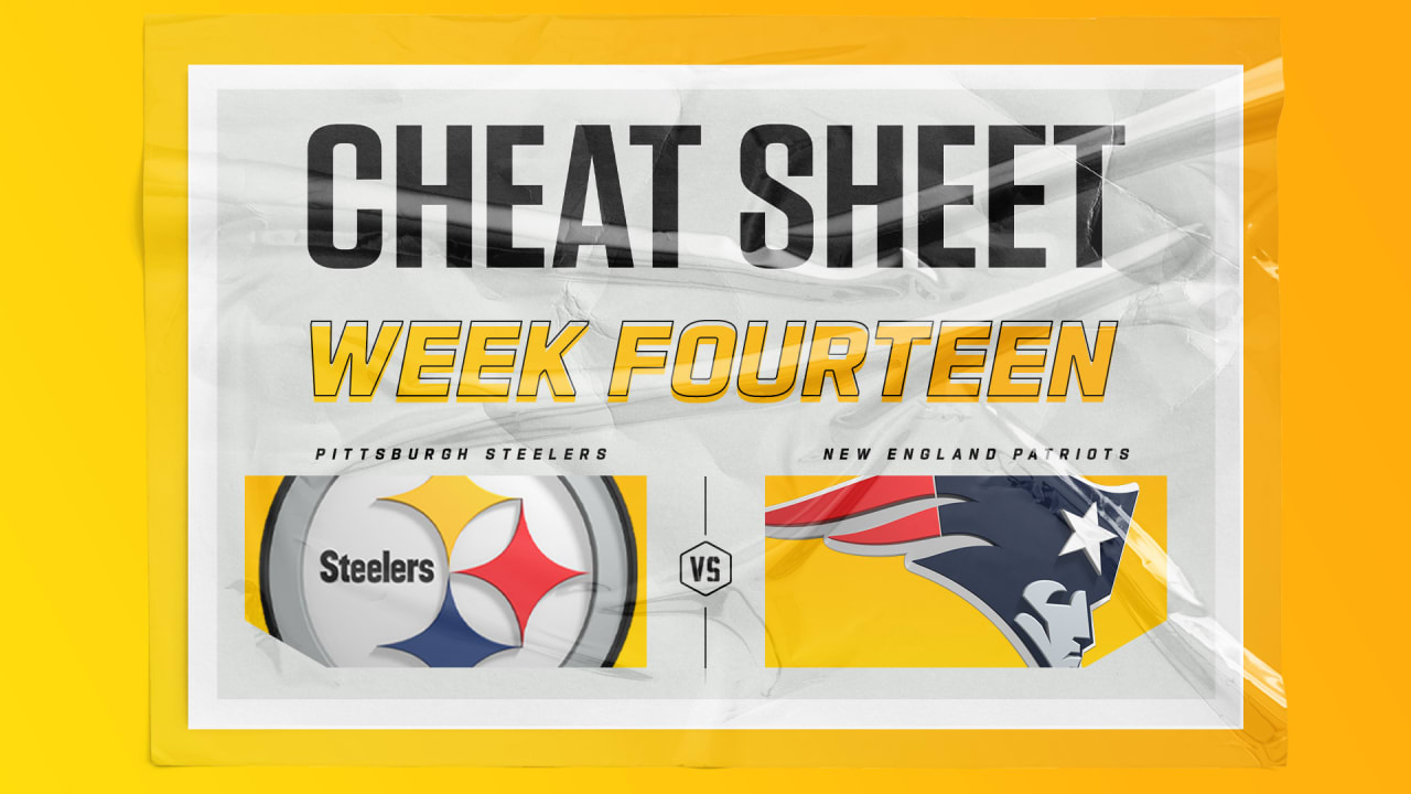Cheat Sheet: Steelers vs. Patriots