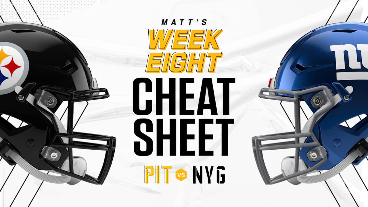 Cheat Sheet: Steelers vs. Giants
