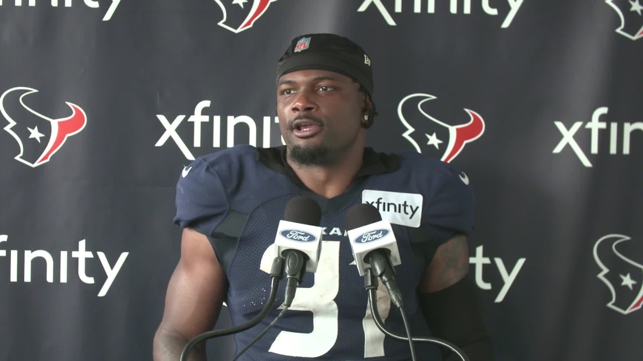 Dameon Pierce addressed the media on July 27, 2024