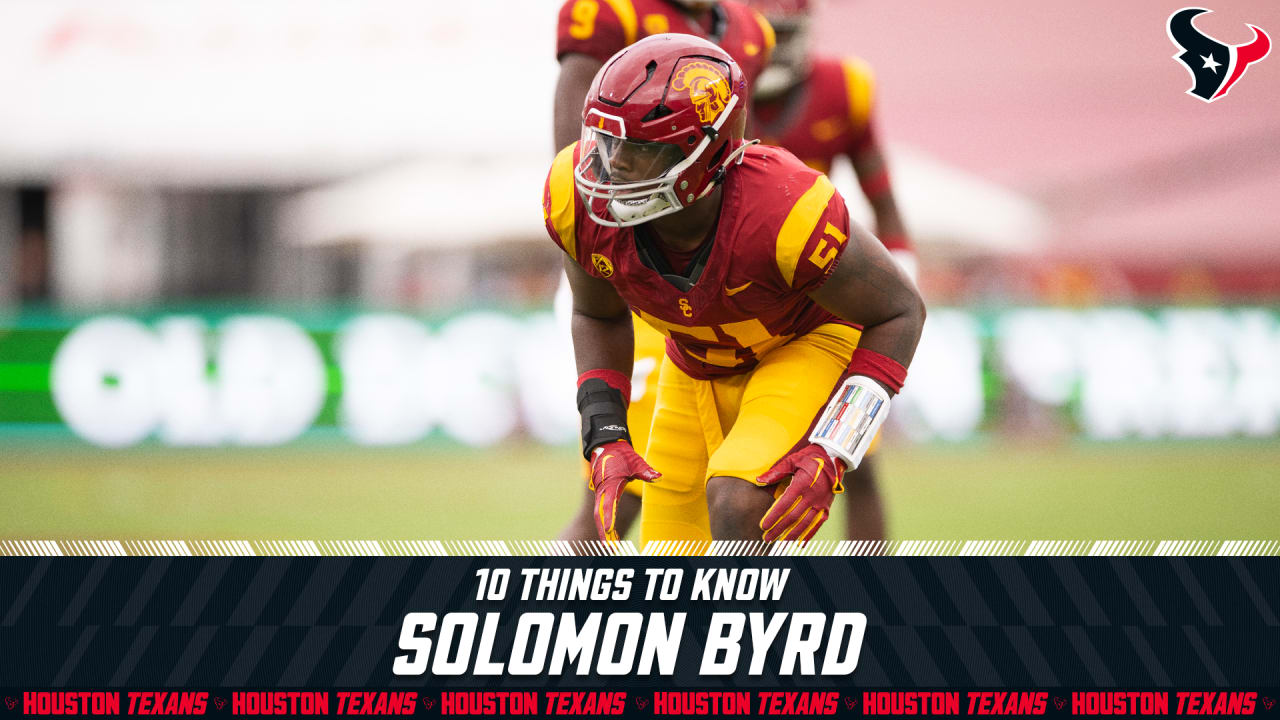 Here are 10 Things to Know about Texans seventh-rounder Solomon Byrd, a ...