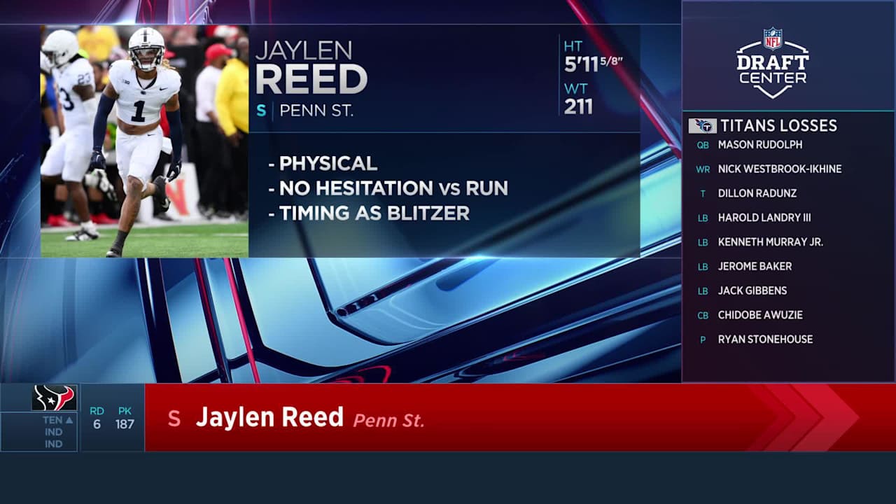 Texans select Jaylen Reed with No. 187 pick in 2025 draft