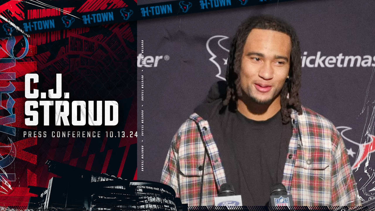 C.J. Stroud speaks to media following Week 6