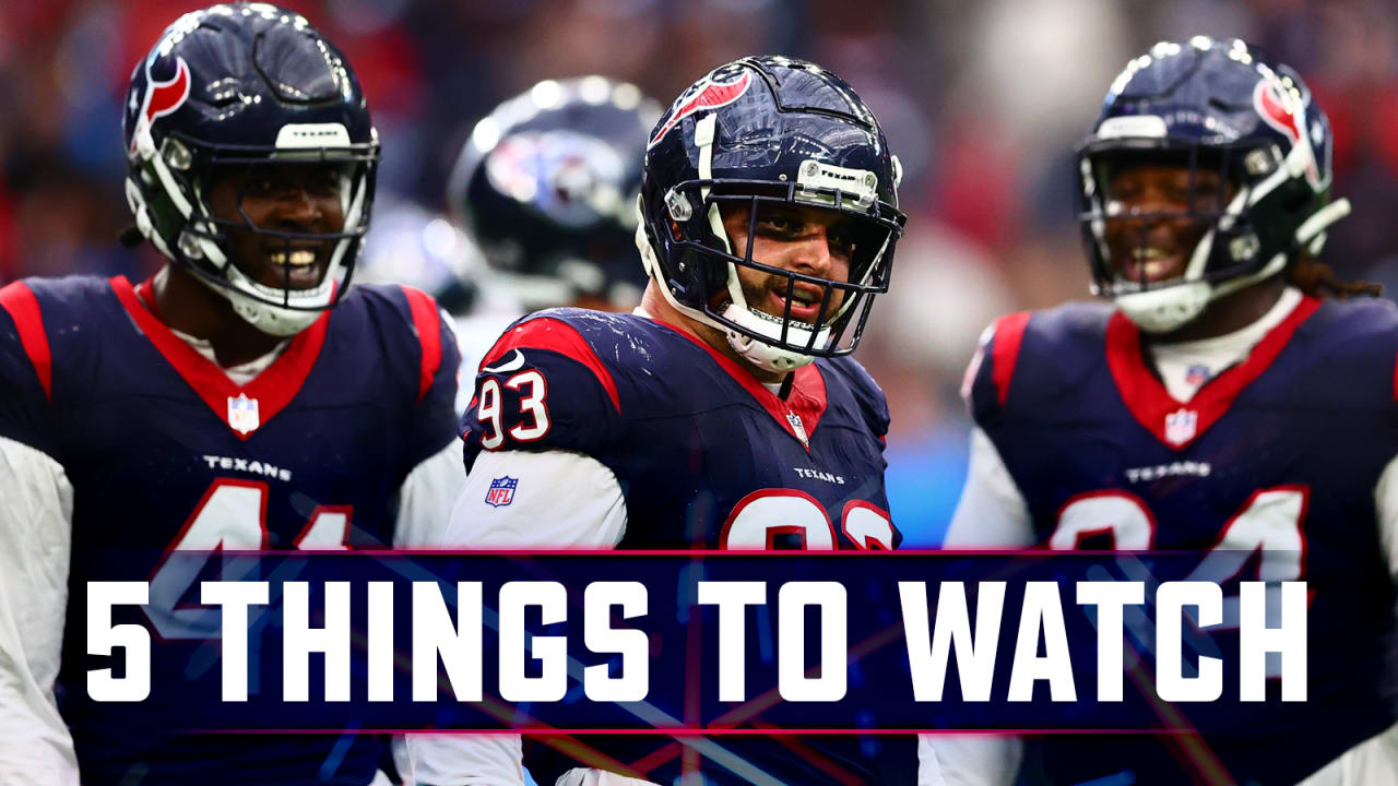 Here are five things to watch when the Houston Texans face the Ravens ...