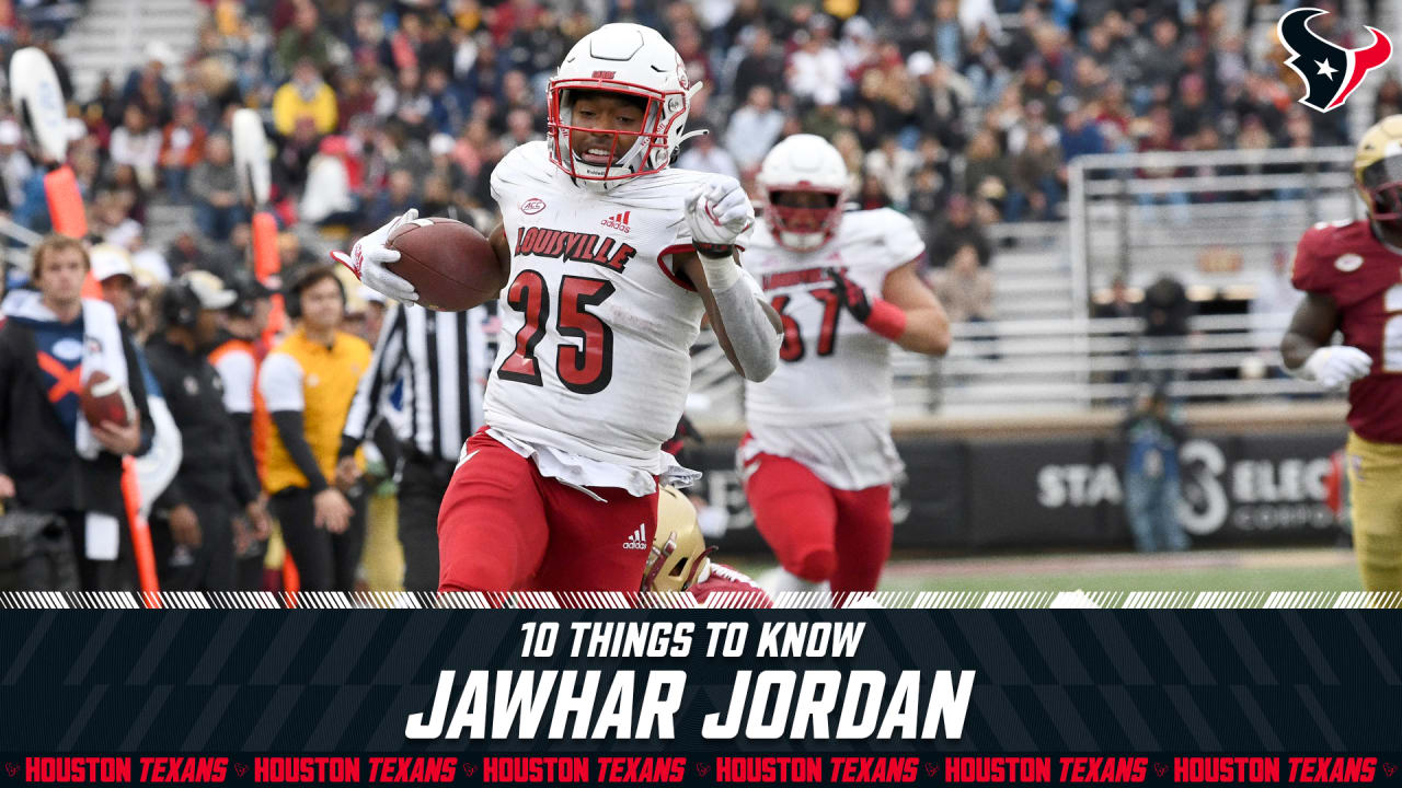 Louisville running back Jawhar Jordan was the Texans' selection at ...
