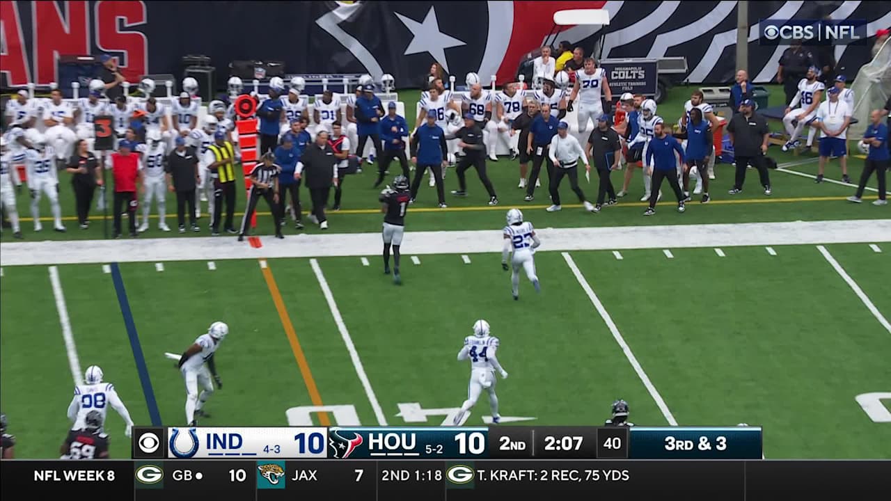 Stefon Diggs' toe-tapping catch gets Texans inside Colts' 40-yard line