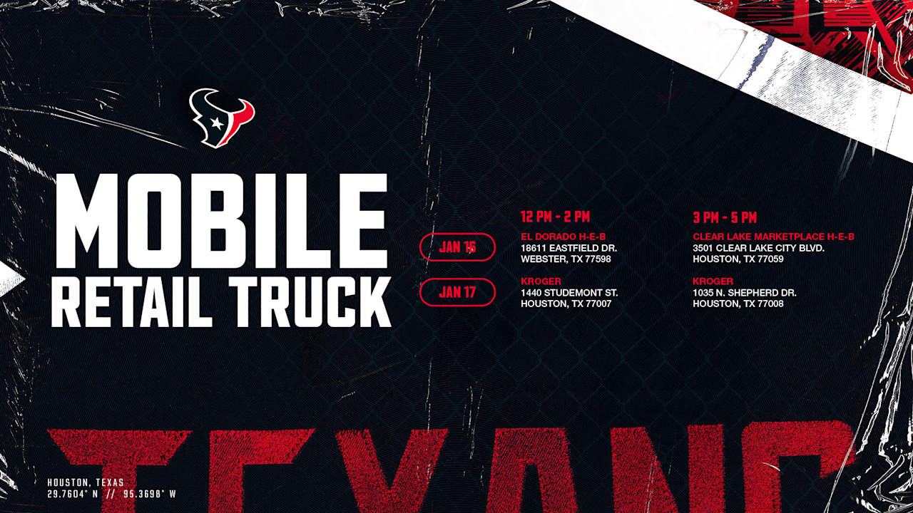 Texans Mobile Merch Truck is back in the city this week!