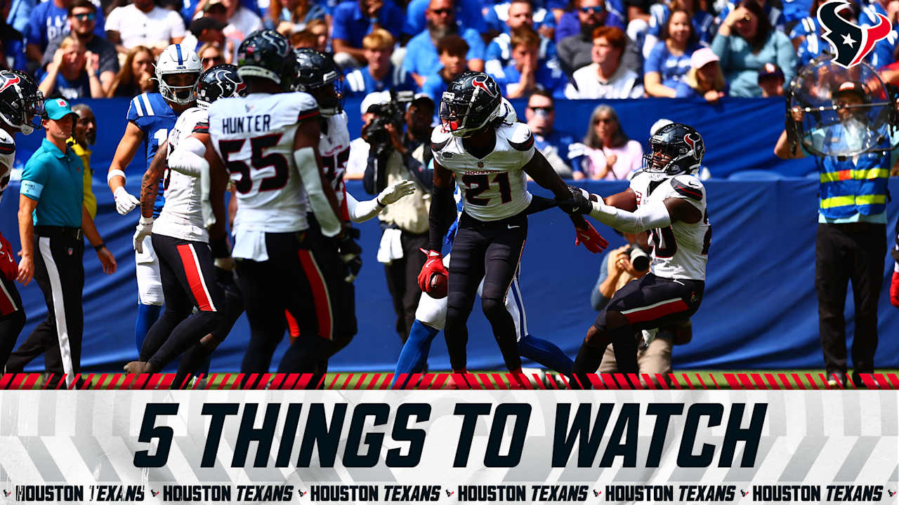 Here are five things to watch when the Houston Texans host the Chicago ...