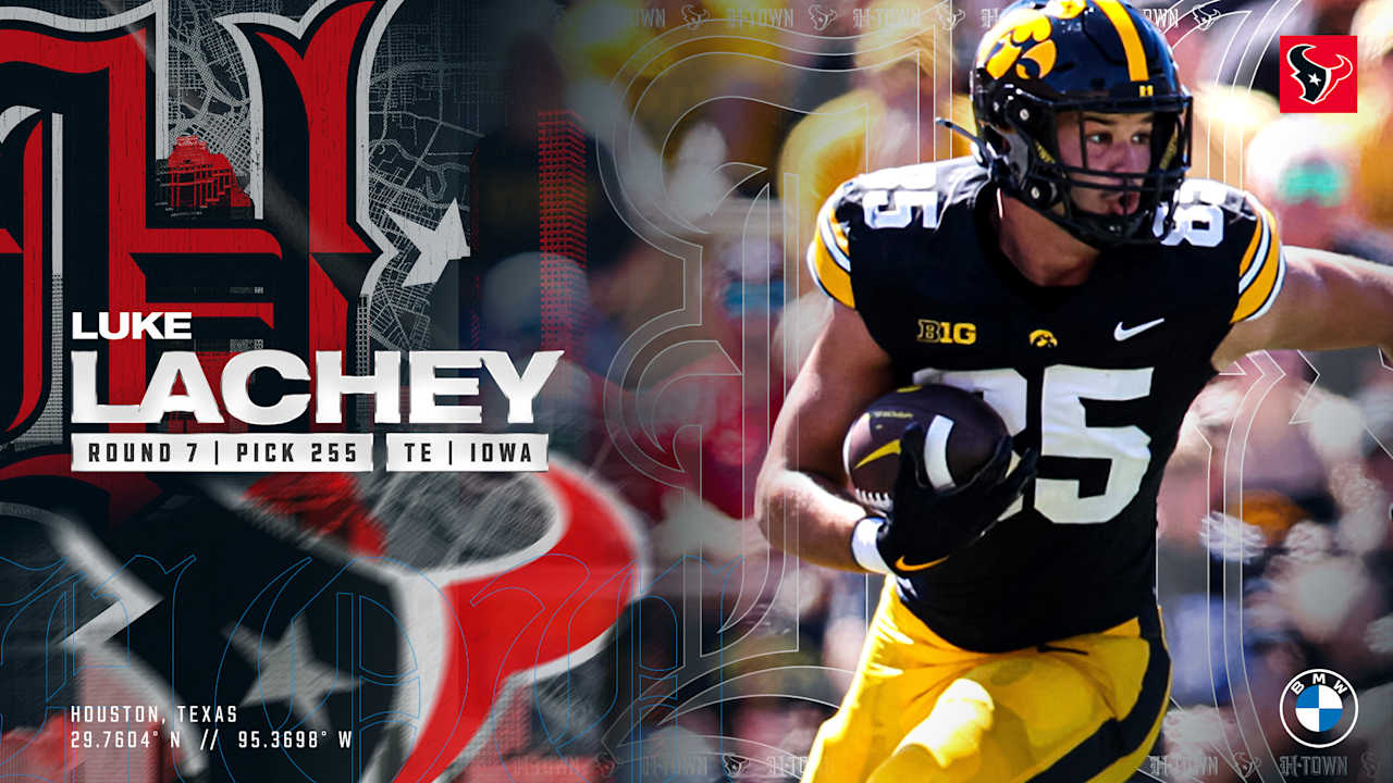 Iowa TE Luke Lachey is the Texans 7th Round Pick at 255th overall