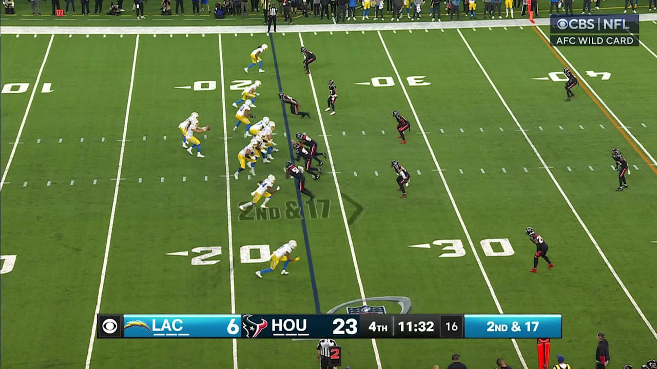 Texans' fifth sack of Herbert goes for 9-yard loss thanks to Mario ...