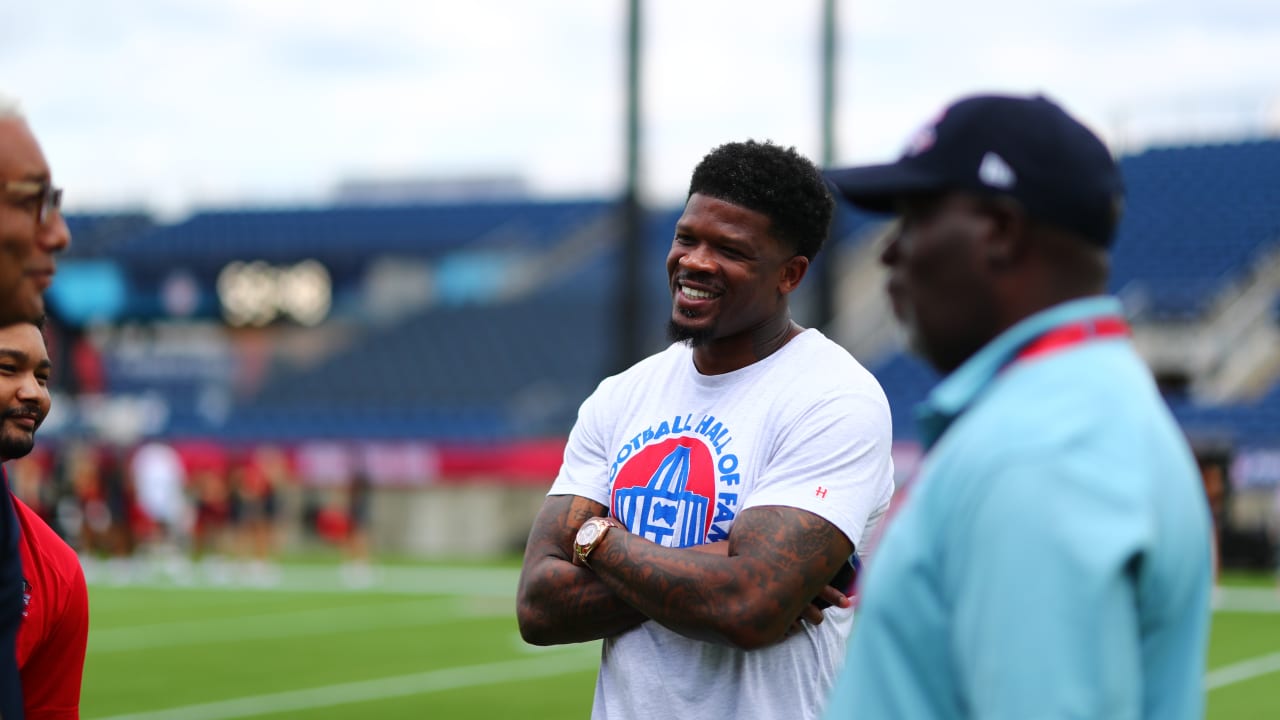 Andre Johnson talks to Wyche, Baldinger about his upcoming HOF ...