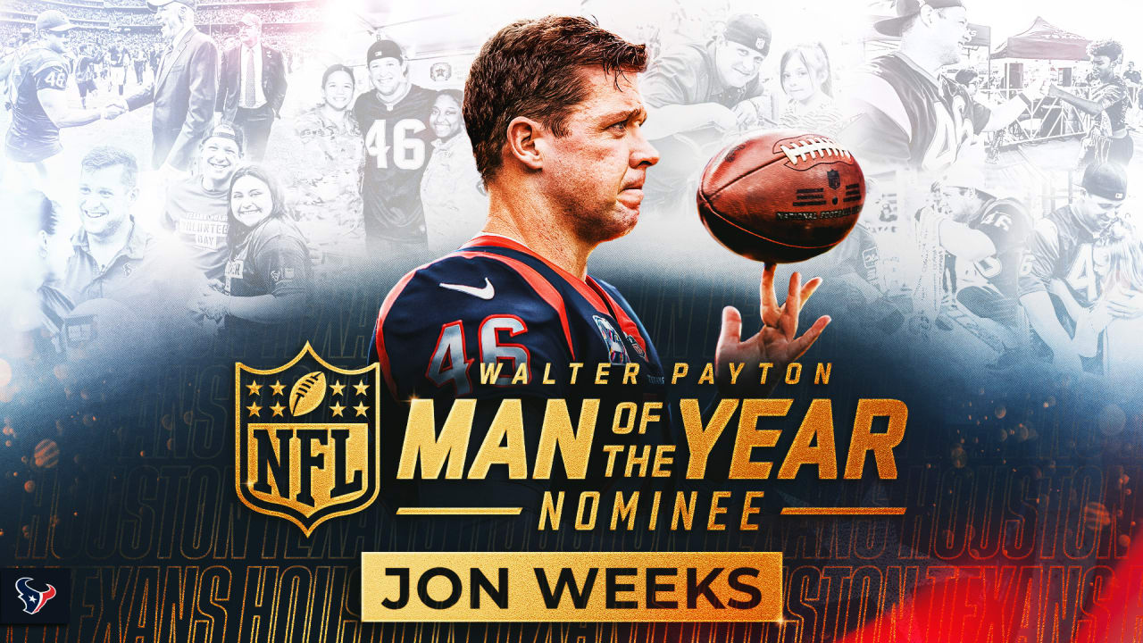 Jon Weeks named Houston Texans 2023 Walter Payton NFL Man of the Year ...