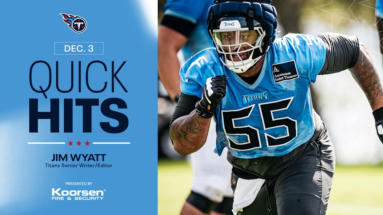 Quick Hits After Wednesday's Titans Practice