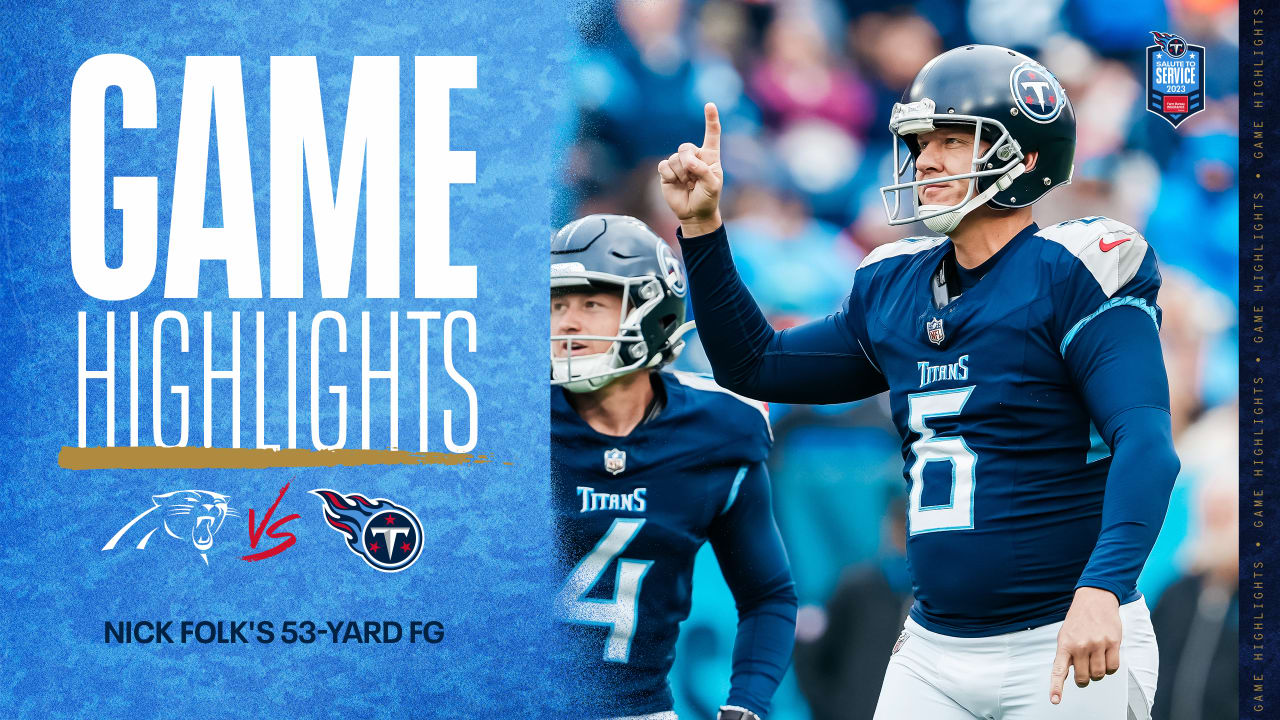 Nick Folk's 53-Yard FG Extends Titans' Lead to 17-3 at Halftime | Game ...