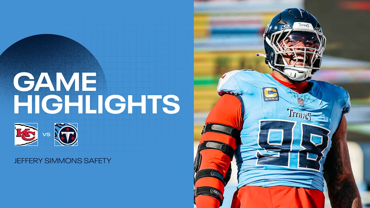 Jeffery Simmons Takes Down Cheifs RB's In Own End Zone for A Safety ...