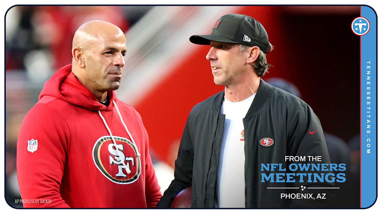 From the NFL Owners Meetings: 49ers HC Kyle Shanahan Thinks Titans HC ...