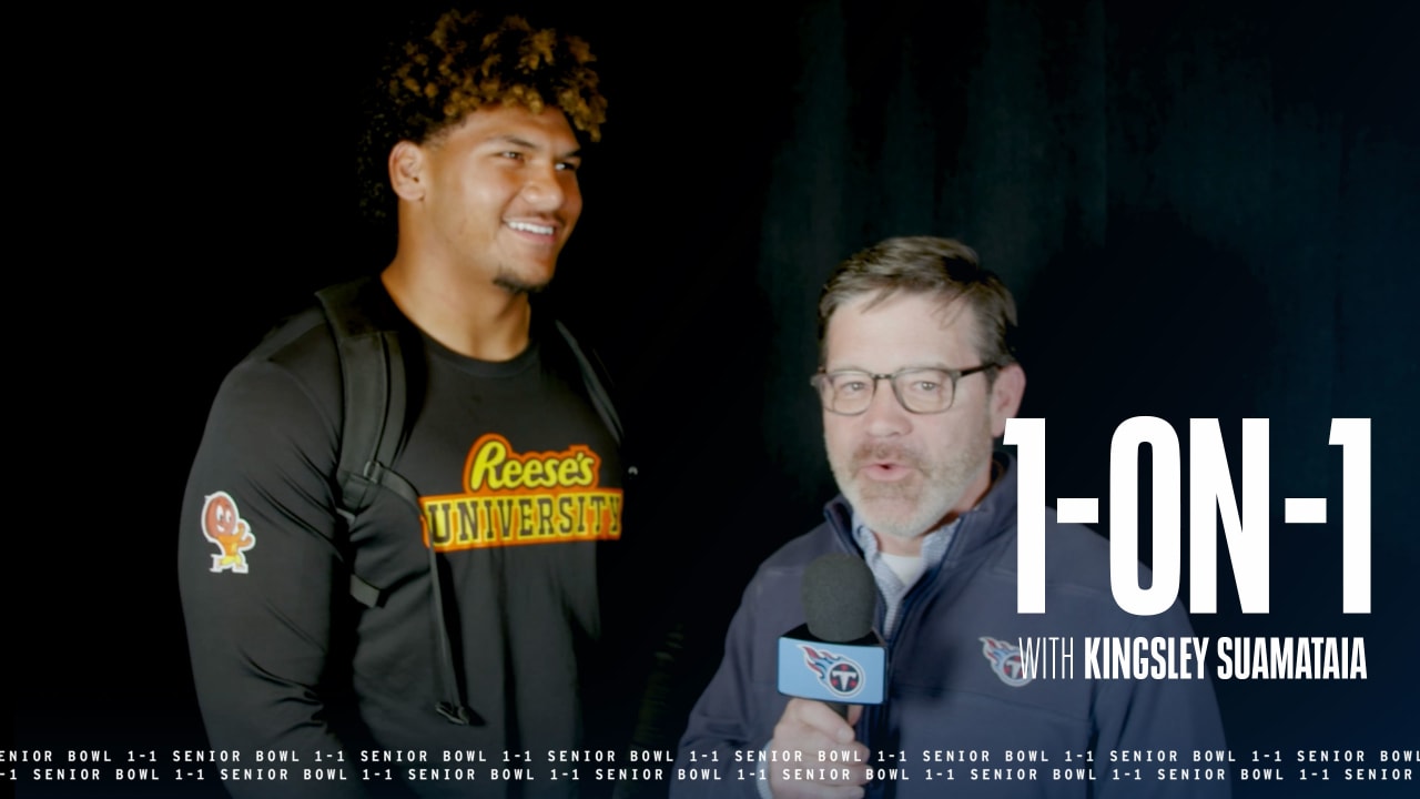 Kingsley Suamataia at the Senior Bowl | 1-on-1
