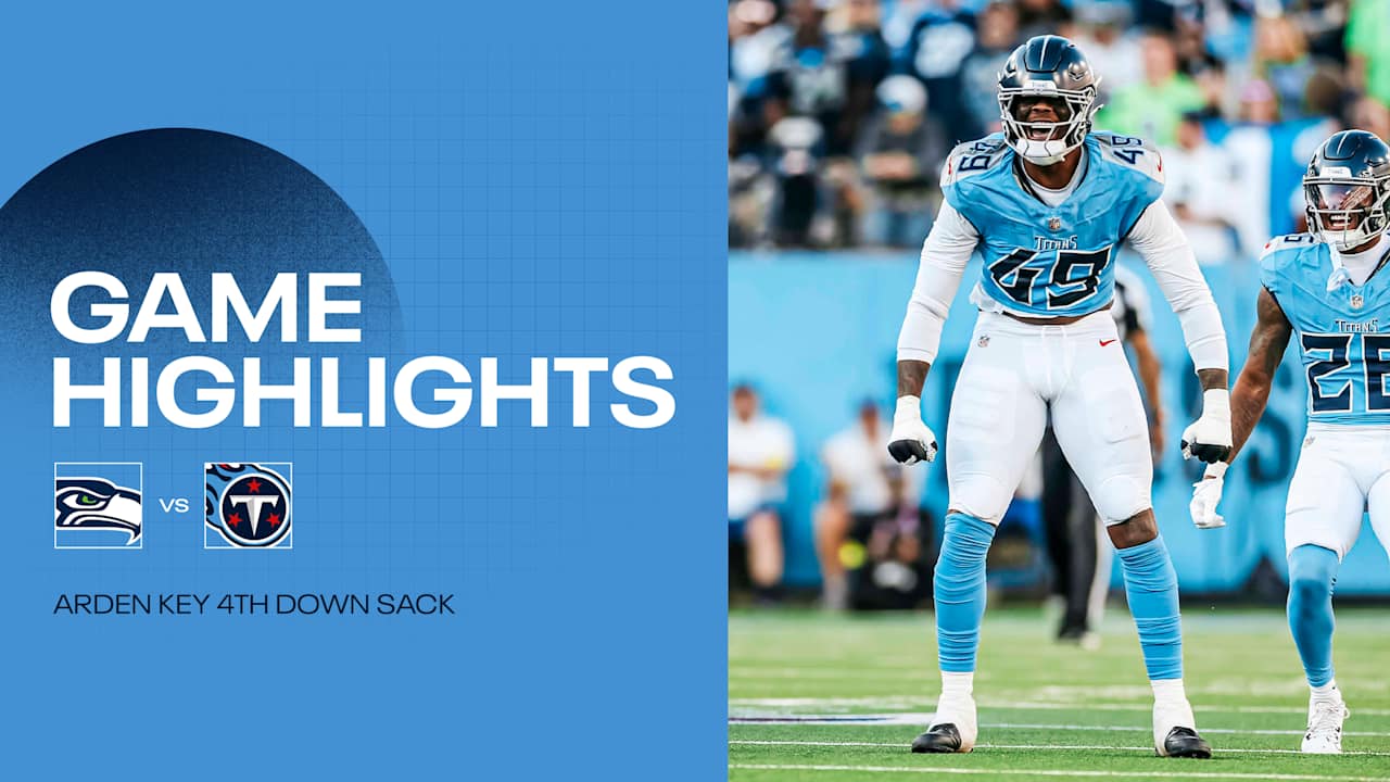 Arden Key's Fourth-Down Sack Puts Titans Back in Business | Game Highlights