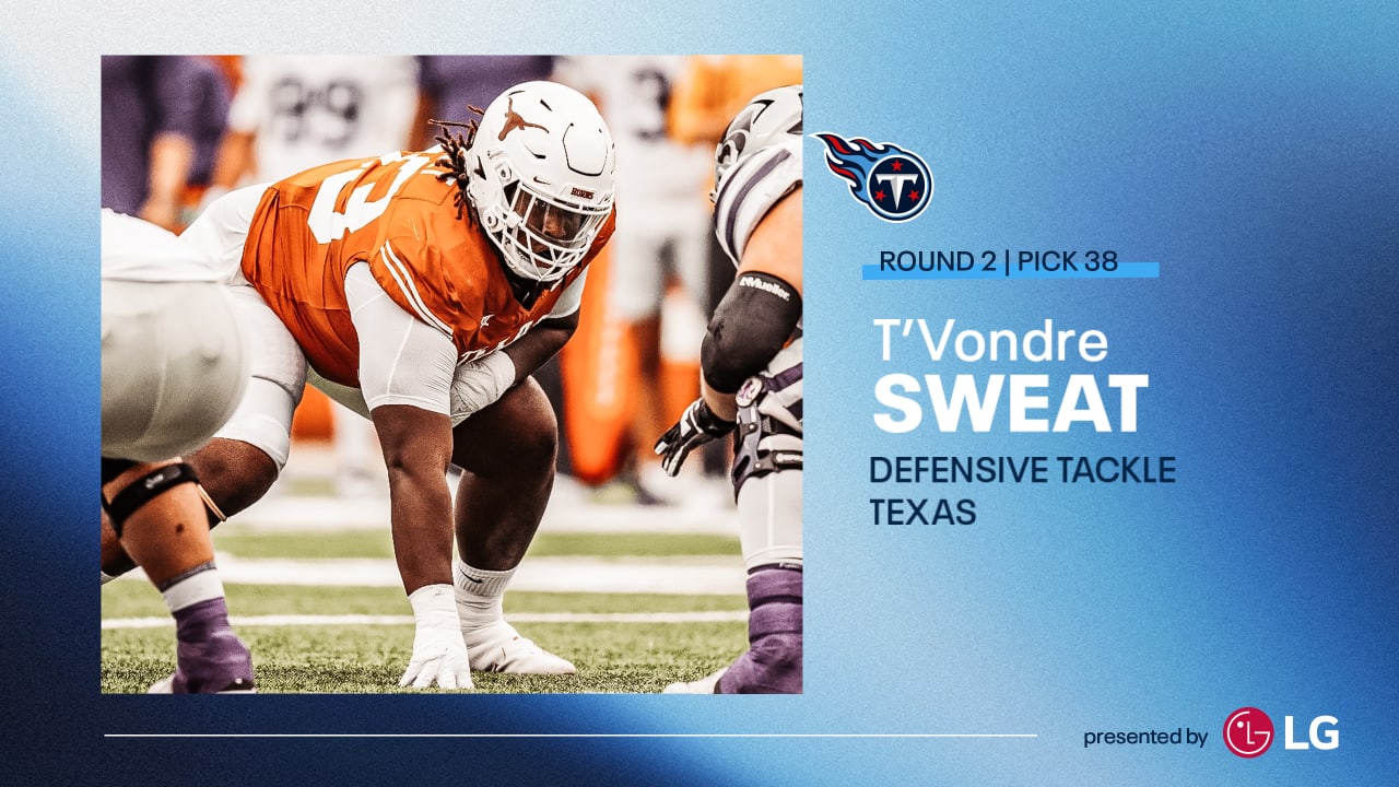 Titans Select Texas DT T’Vondre Sweat in the Second Round of the NFL Draft