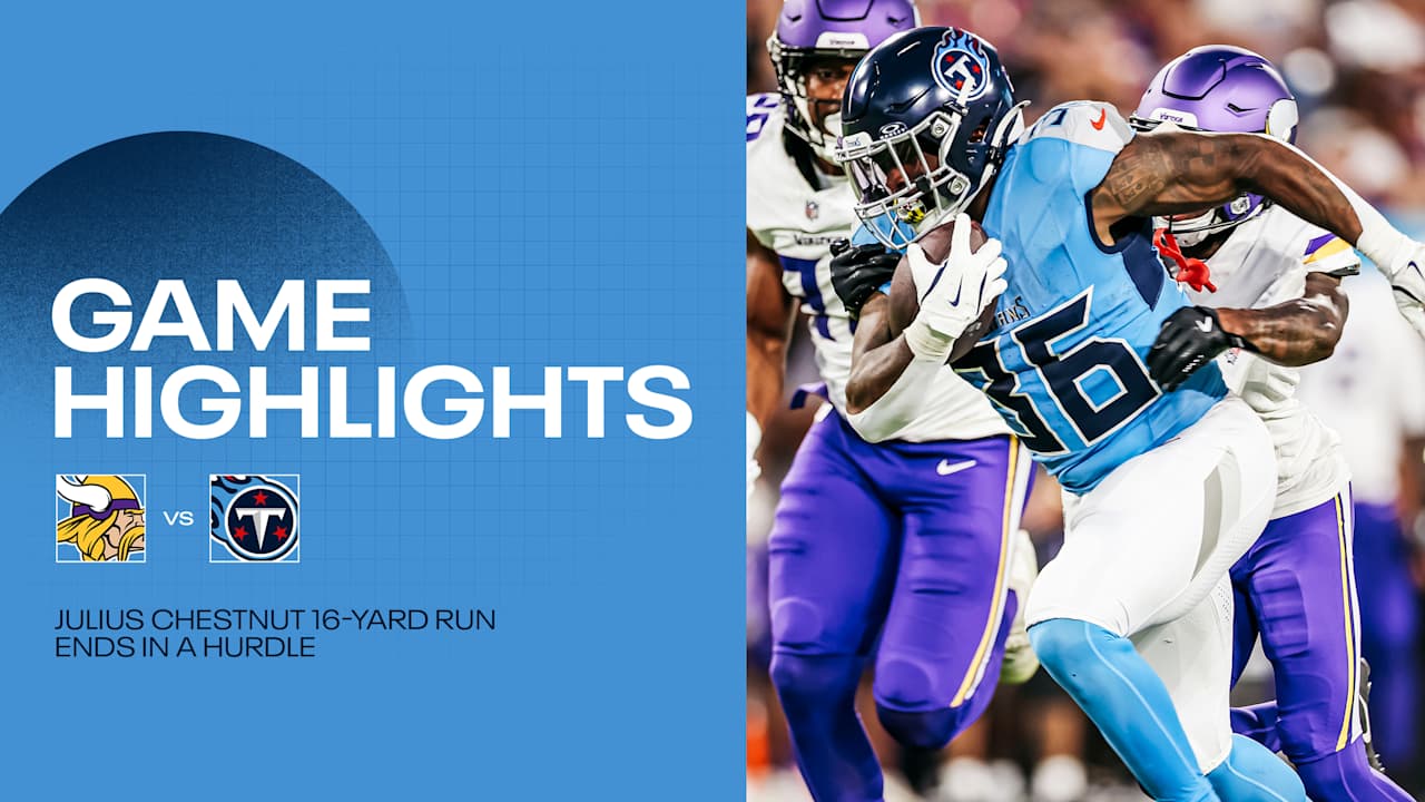 Chestnut's Epic Hurdle Caps Off RB's 16-yard Burst vs. Vikings | Game ...