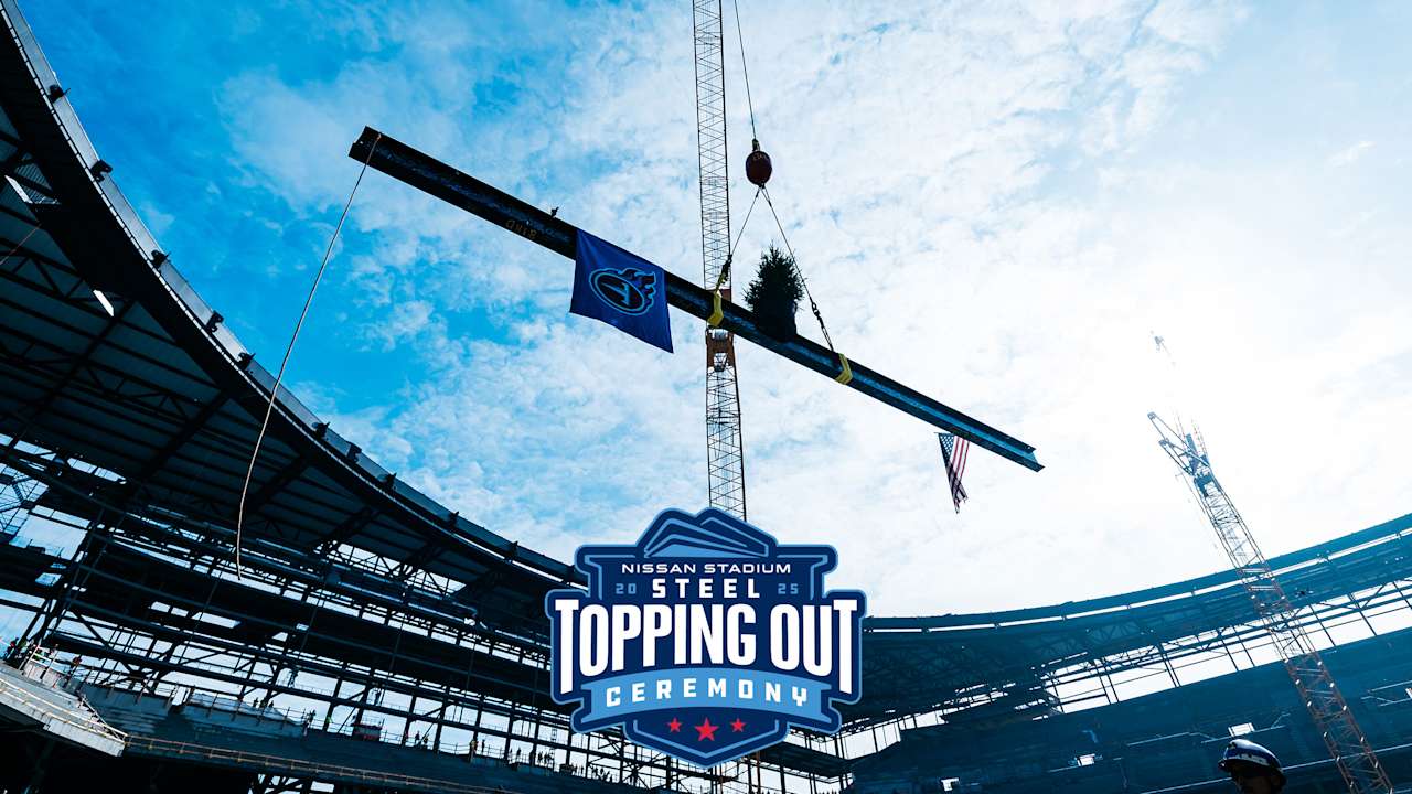 Nissan Stadium 2025 Steel Topping Out Ceremony