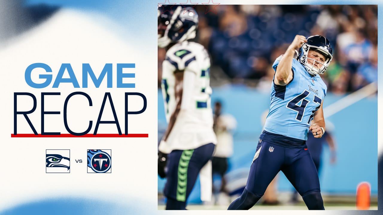 Titans Rally to Beat Seahawks 16-15 on Field Goal as Time Expires