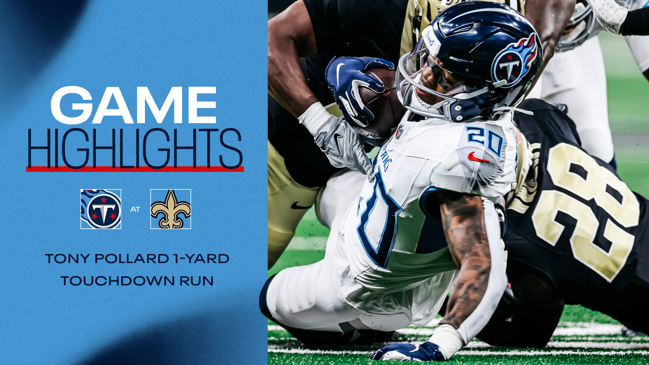 Tony Pollard's TD Run Caps Titans' 84-Yard Opening Drive vs. Saints ...