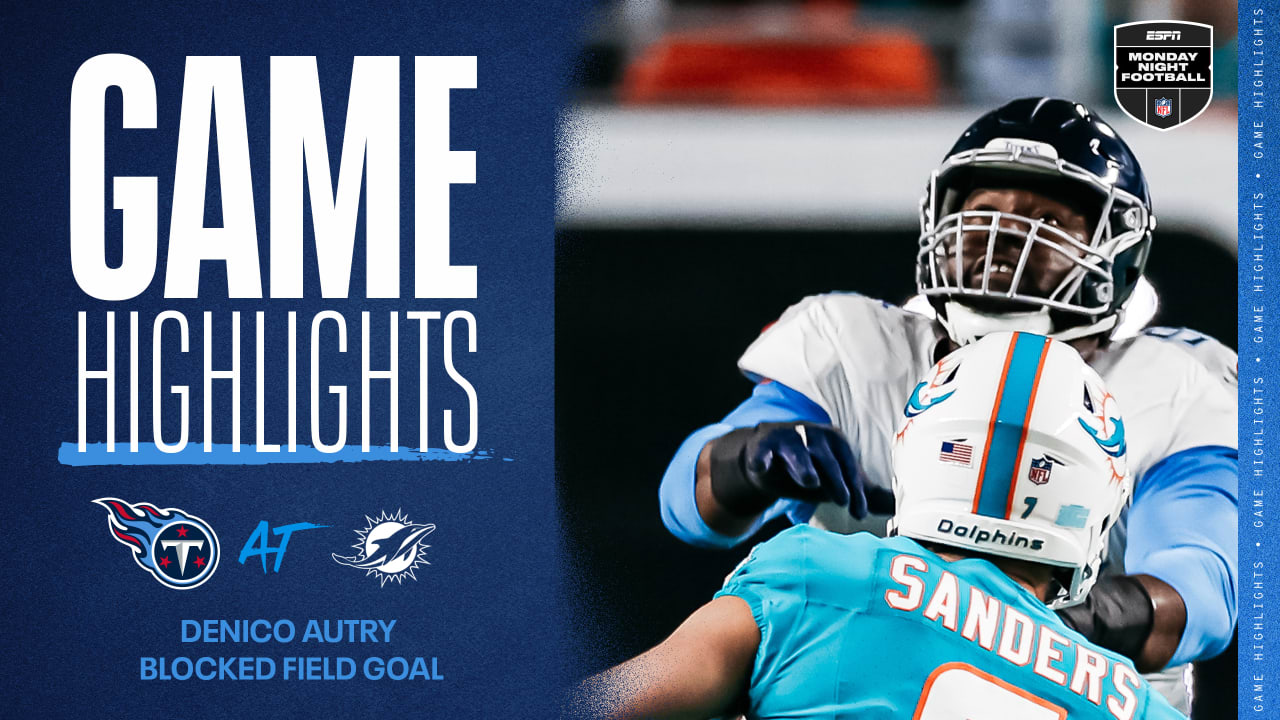 Blocked FG! Titans Reject Jason Sanders' 44-Yard Attempt | Game Highlights