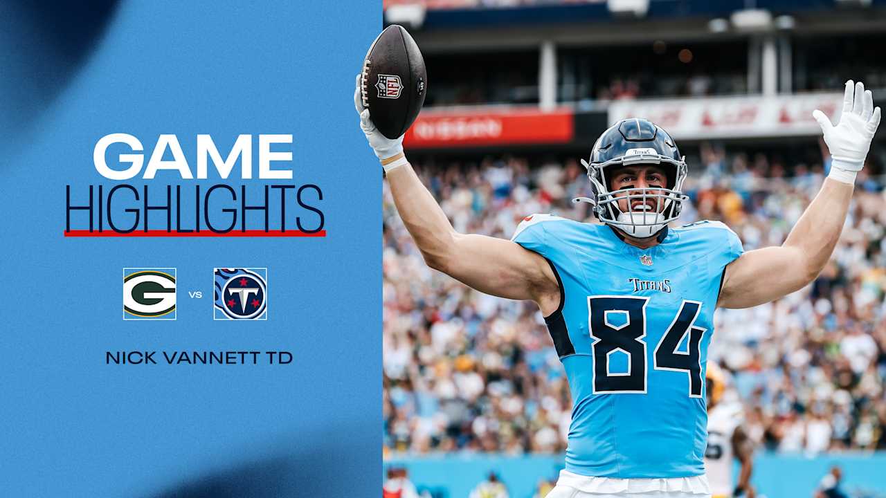 Nick Vannett's TD Gets Titans on Scoreboard vs. Packers | Game Highlights