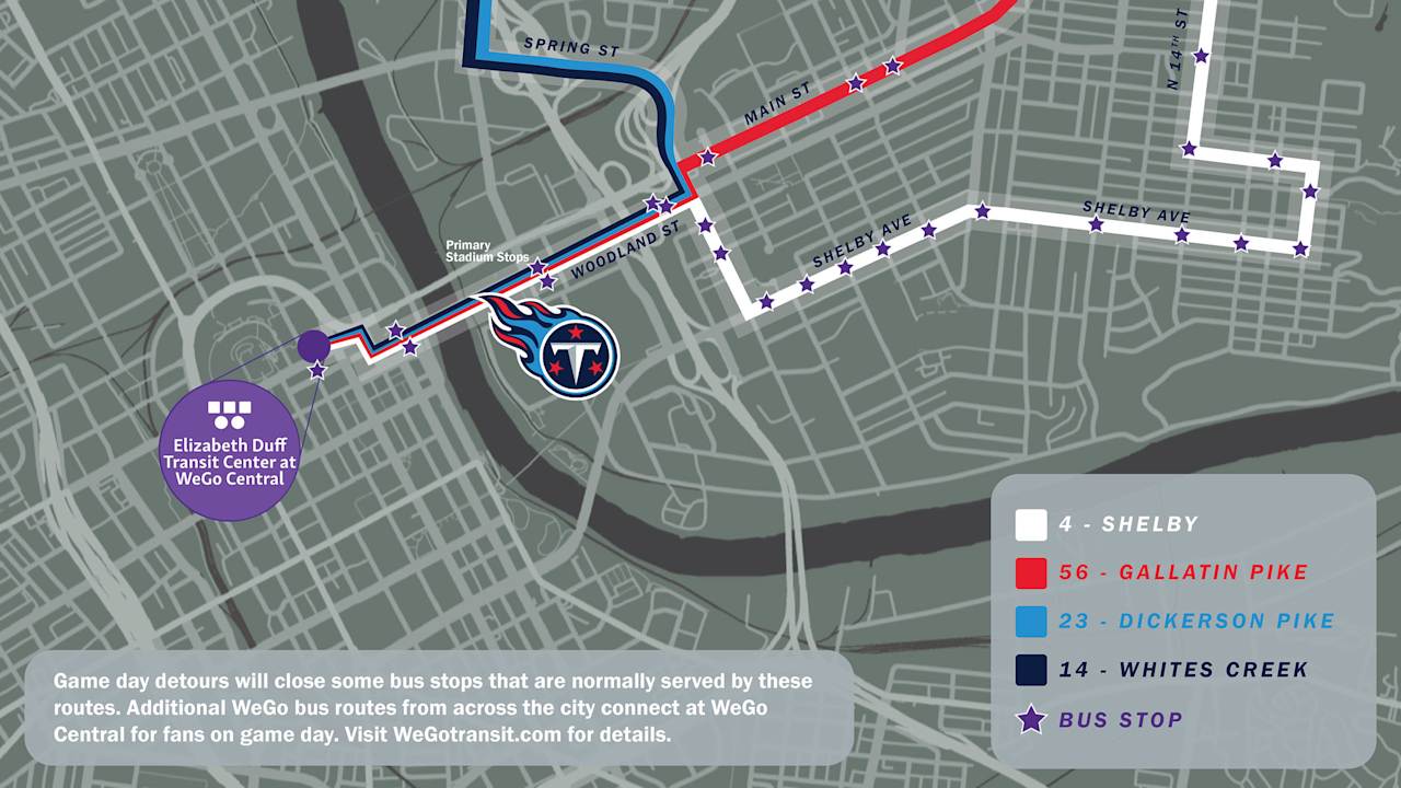 Titans, WeGo Partner on Free Bus Rides for Titans Home Gamedays