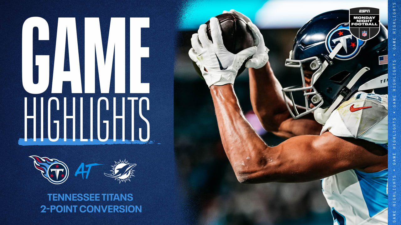Titans' 2-Point Conversion Cuts Dolphins' Lead to 27-21 | Game Highlights