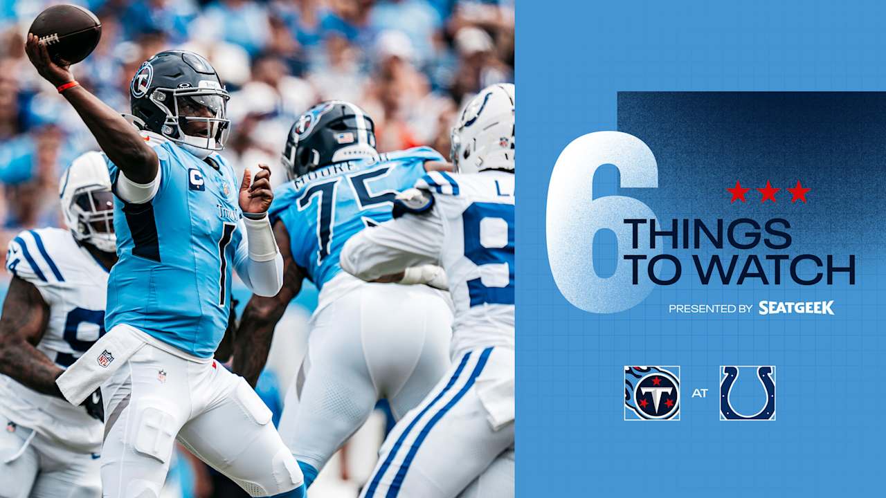 Six Things to Watch for the Titans in Sunday's Game at the Colts
