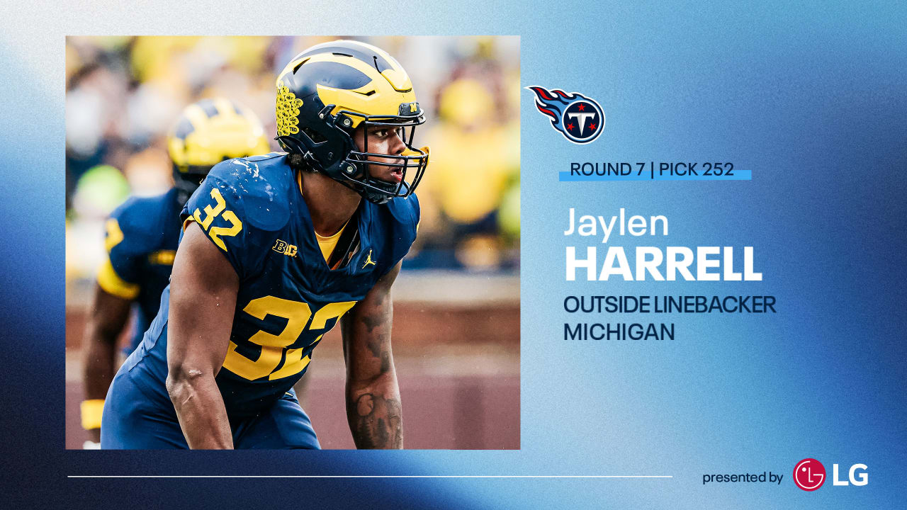Titans Select Michigan OLB Jaylen Harrell in Seventh Round of the NFL Draft
