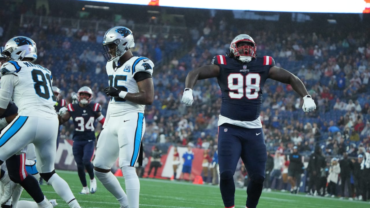 Jeremiah Pharms Jr. corrals Jack Plummer for 9-yard sack