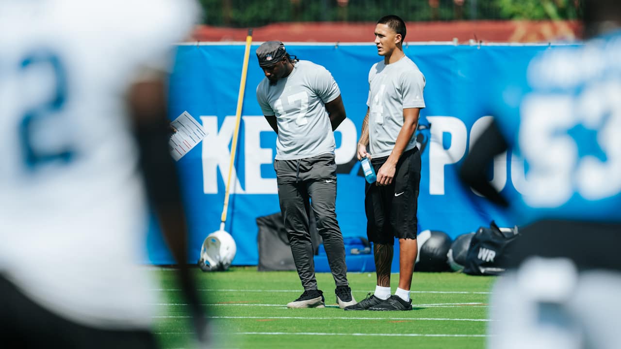 Dave Canales: WRs Tetairoa McMillan and Xavier Legette "day-to-day"