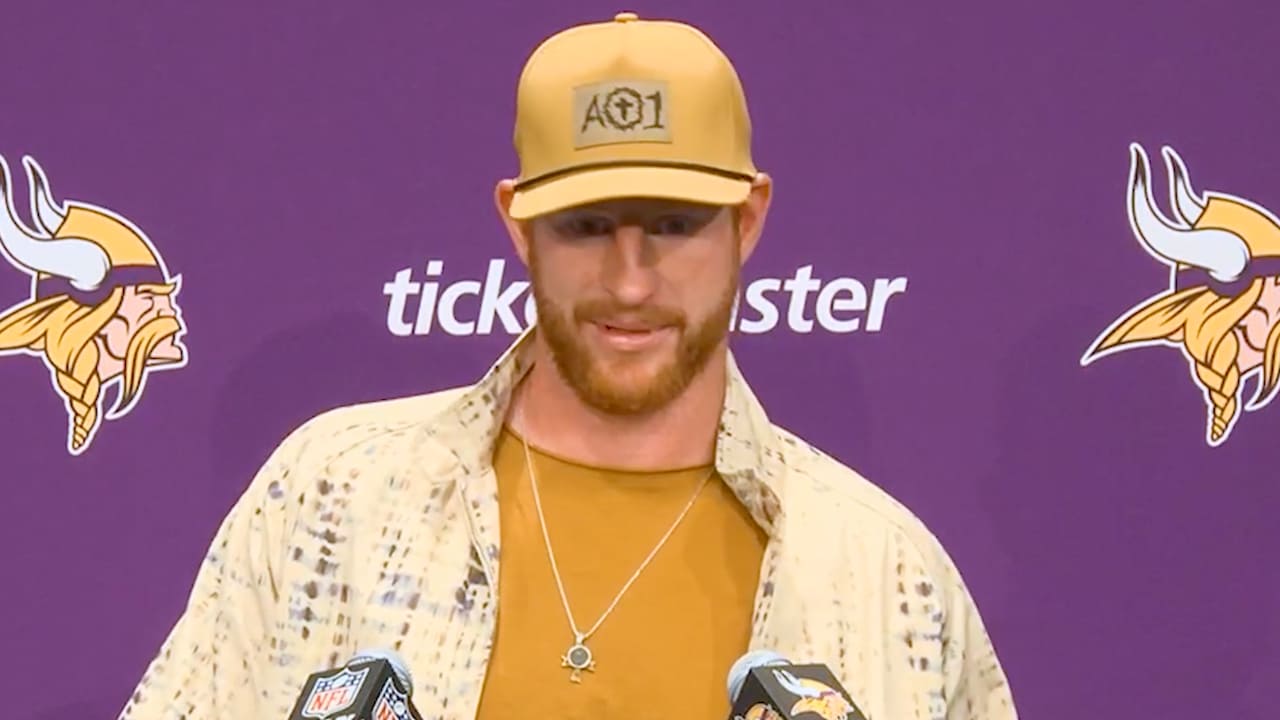 Carson Wentz on His First Win As A Viking, Dealing With His Emotions ...