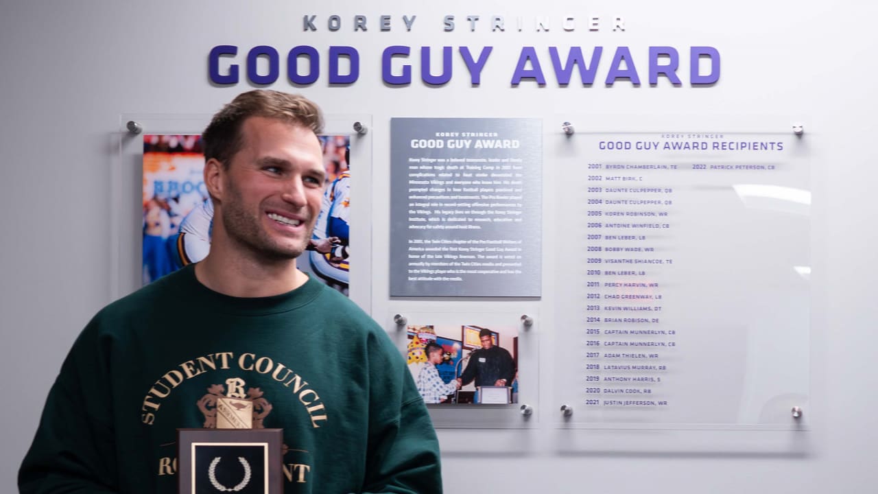 Kirk Cousins Accepts Korey Stringer Media Good Guy Award