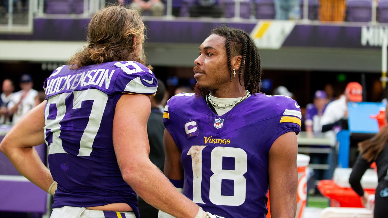 PFF Grades Justin Jefferson, T.J. Hockenson Top 5 at Respective Positions