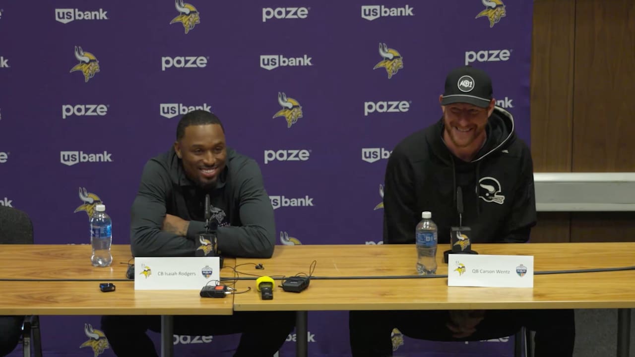 Isaiah Rodgers & Carson Wentz Address The Media in Dublin Ahead of Game ...