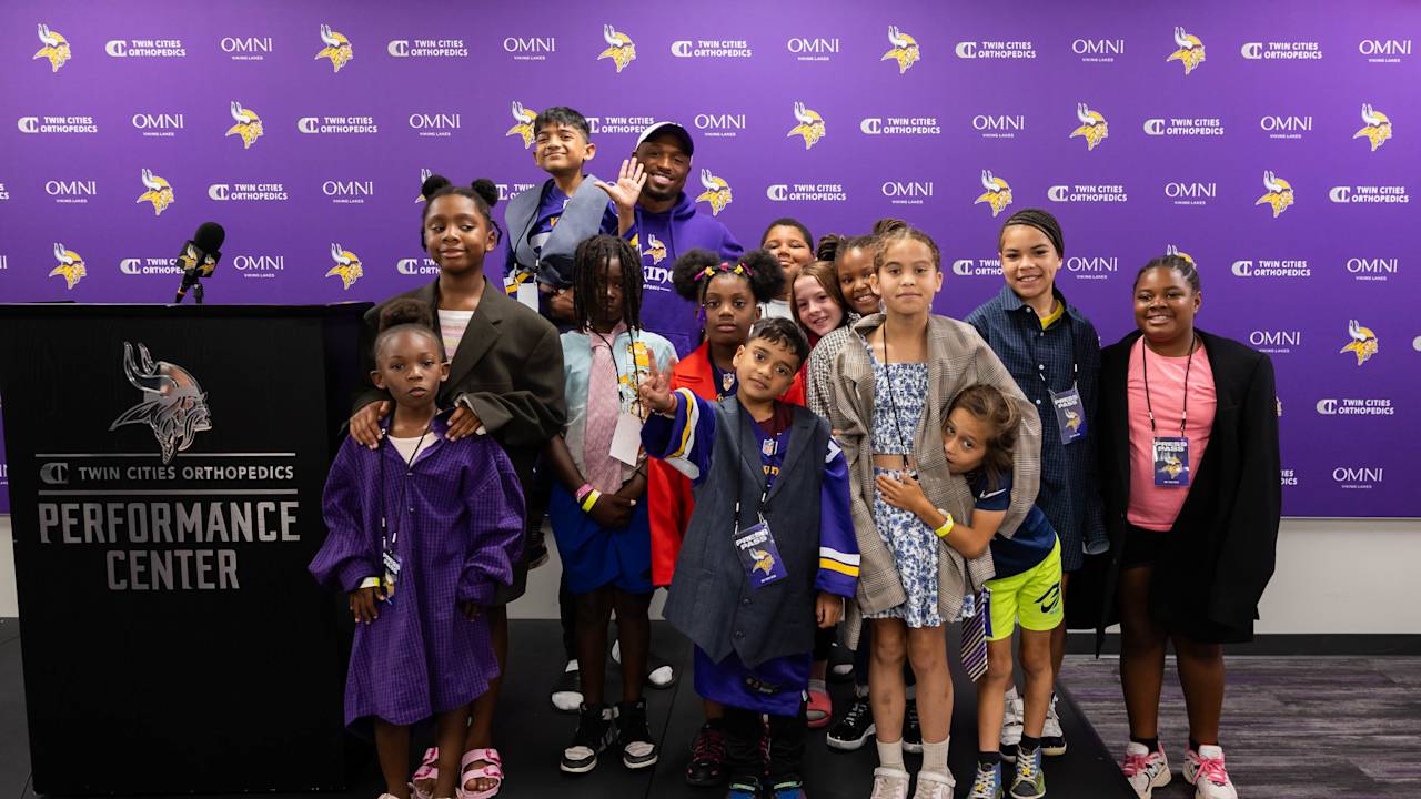 Local Youth Participate in "Kids Press Conference" with Vikings Players