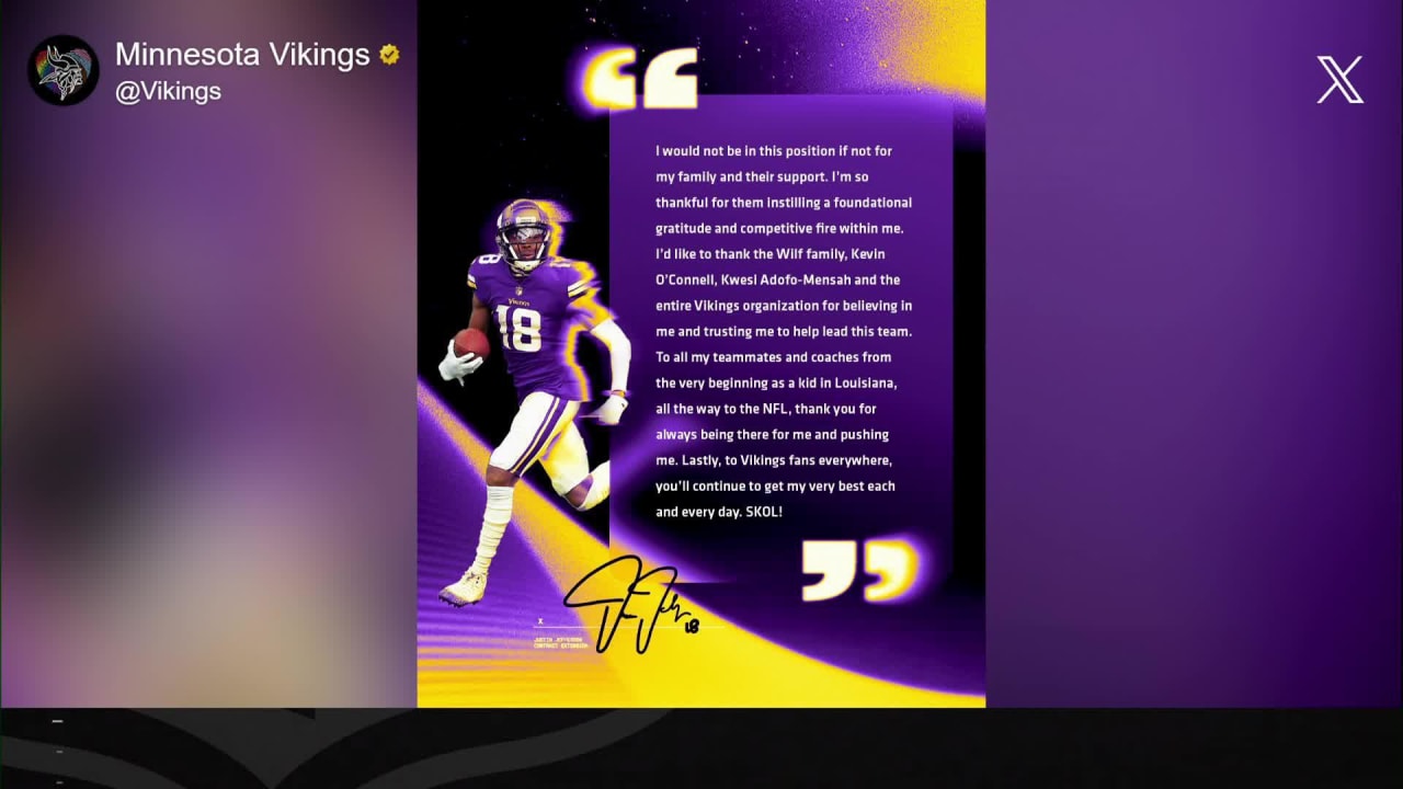 Pelissero: Justin Jefferson Becomes Highest-Paid Non-QB In NFL History