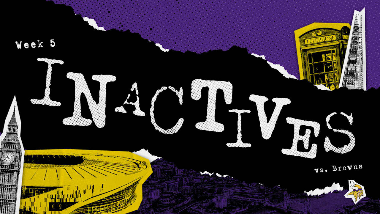 Vikings vs. Browns Inactives for Week 5 of 2025