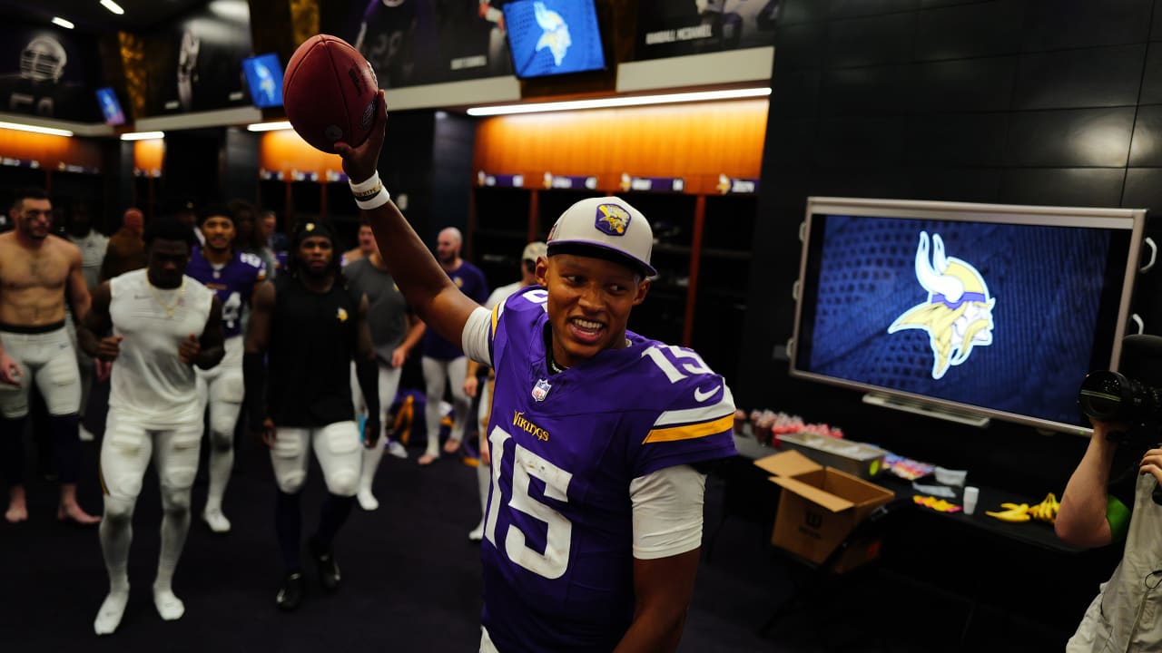 Celebration Photos from Vikings Win Over Saints