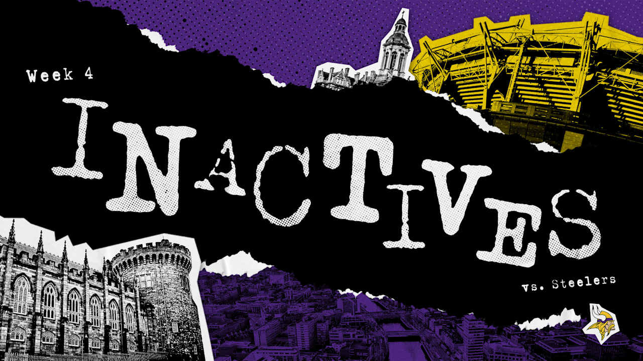 Vikings vs. Steelers Inactives for Week 4 of 2025